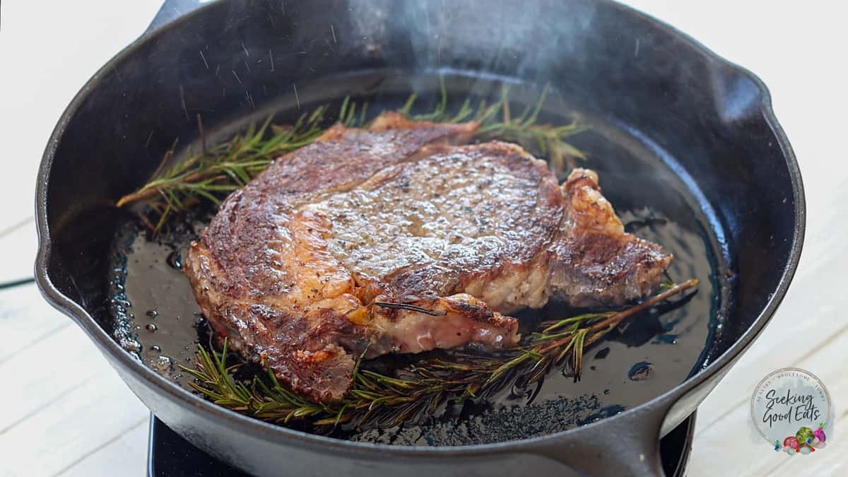 Pan Seared Ribeye Steak | Seeking Good Eats