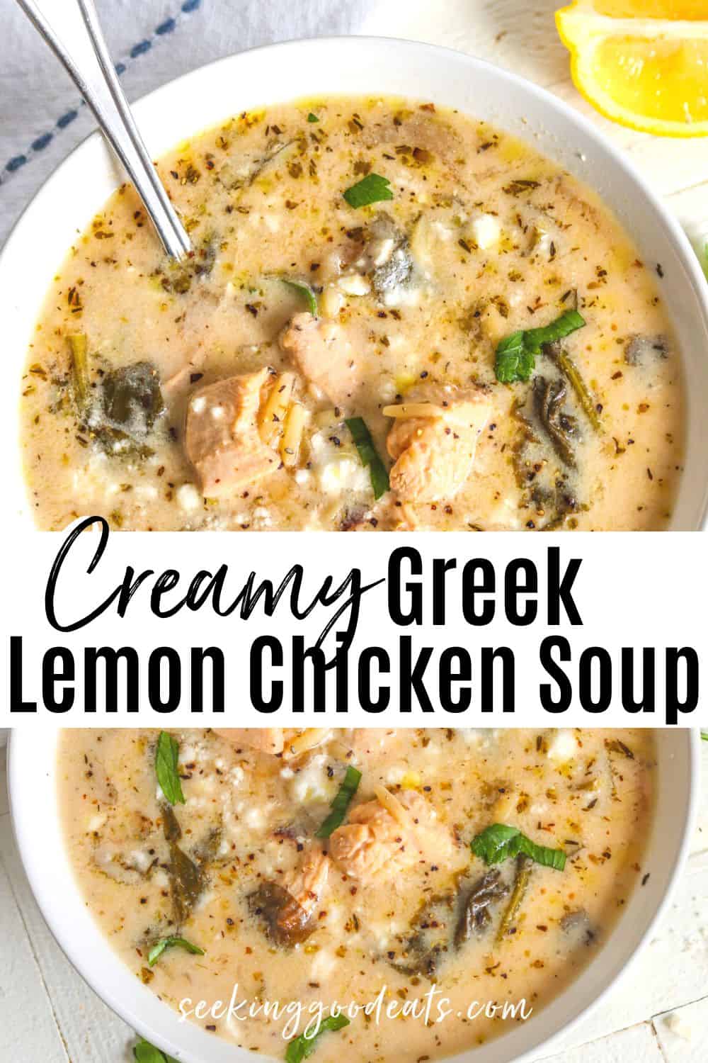 EASY Greek Lemon Chicken Soup Recipe | Seeking Good Eats