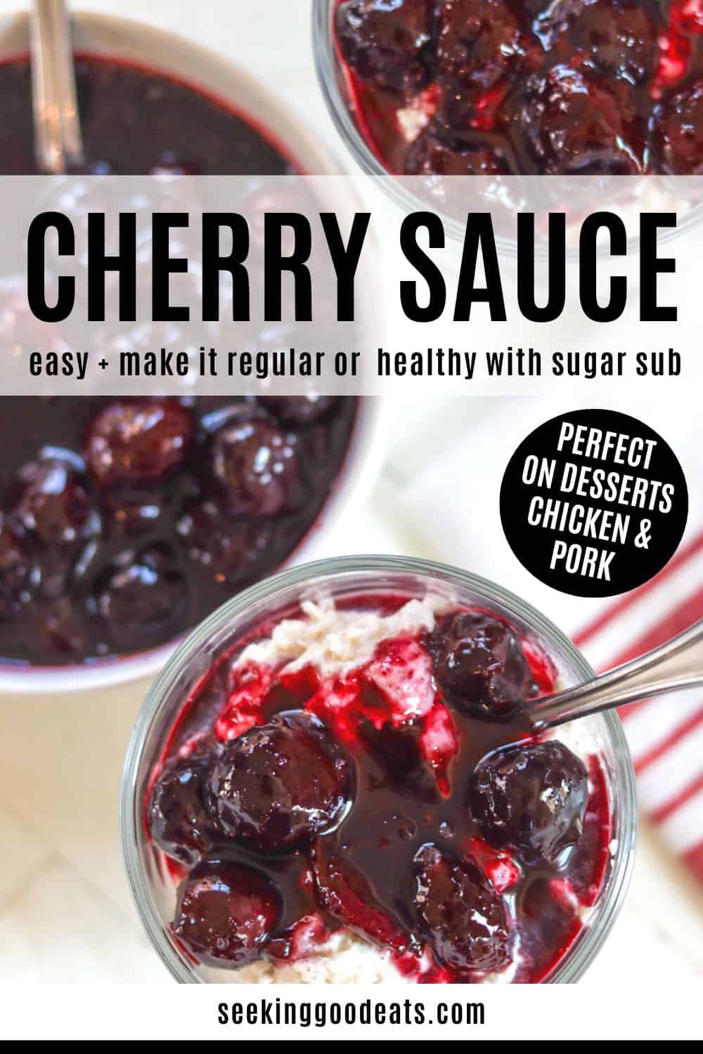 Easy Cherry Sauce Recipe (Sugar Free or Regular)
