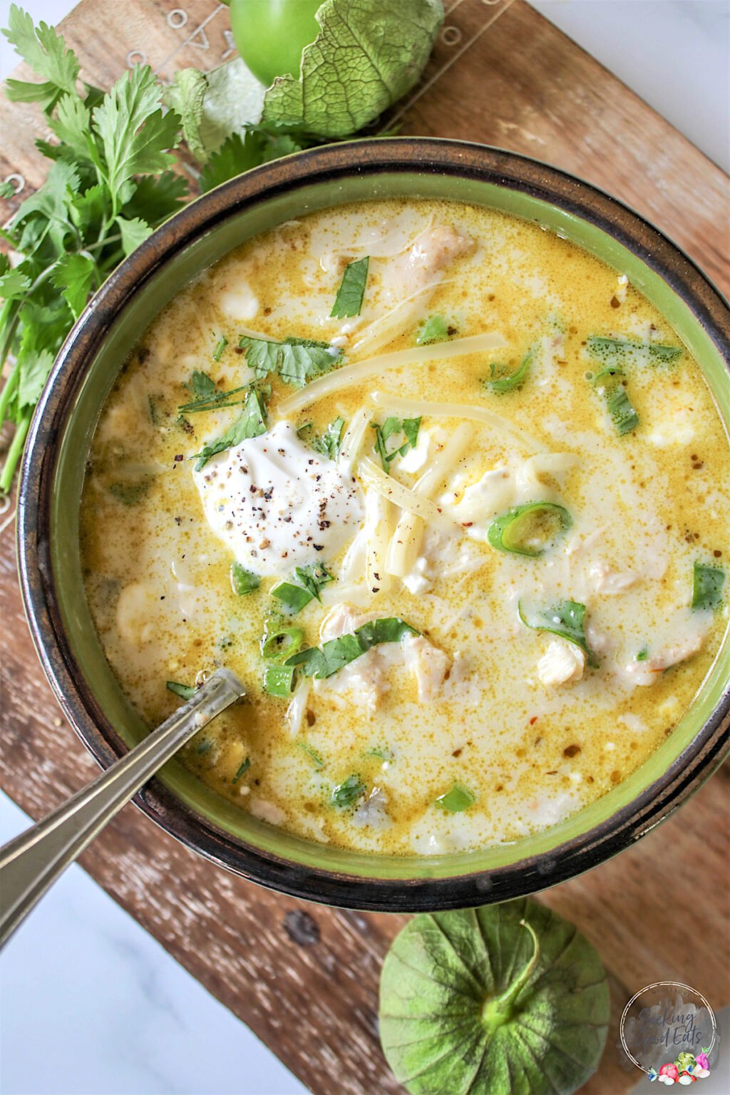 Creamy Green Enchilada Chicken Soup - Viral Recipe! | Seeking Good Eats