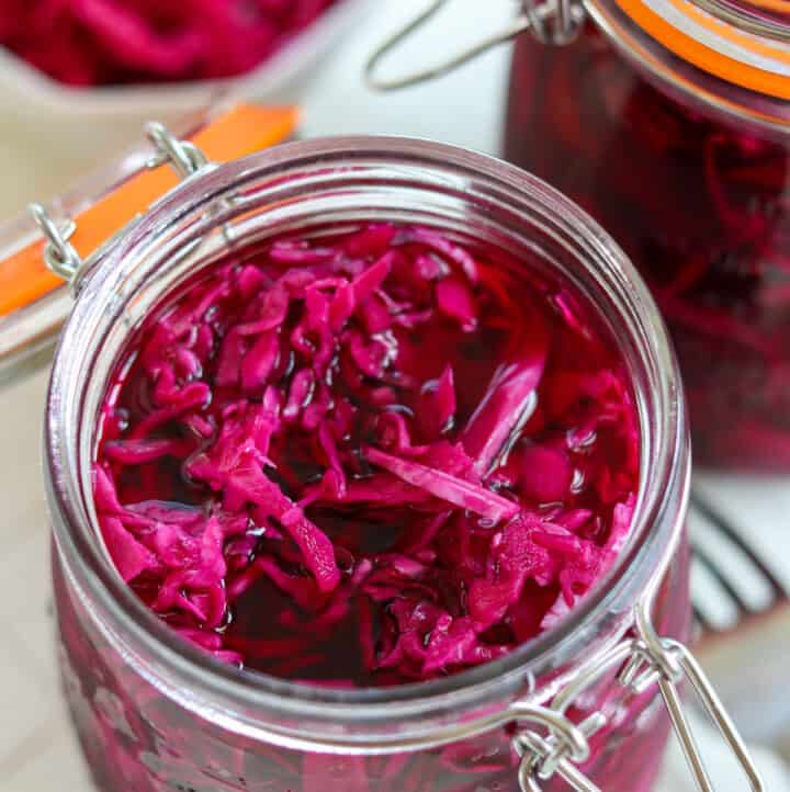 Sweet & Tangy Pickled Purple Cabbage | Seeking Good Eats