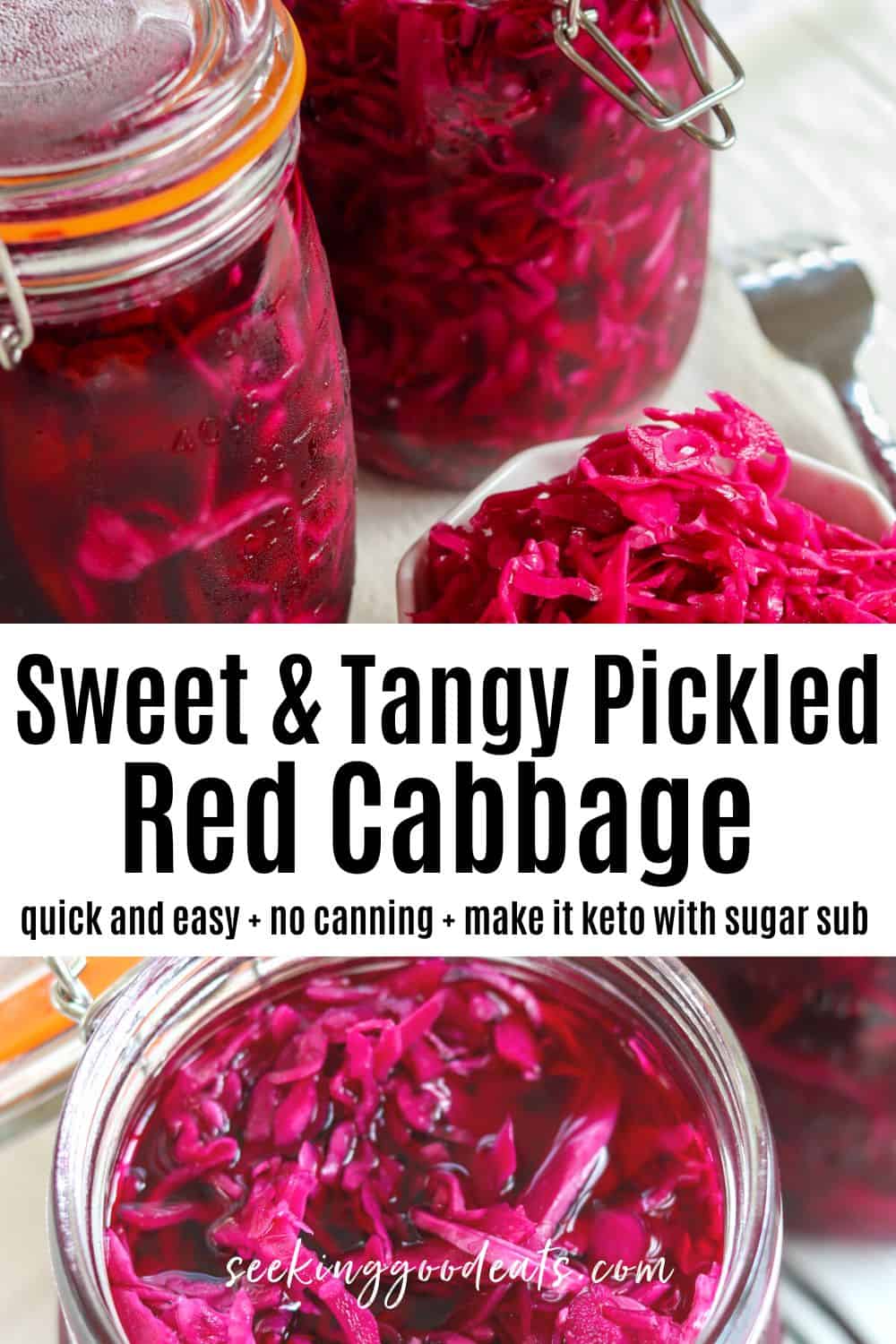 Sweet & Tangy Pickled Purple Cabbage | Seeking Good Eats