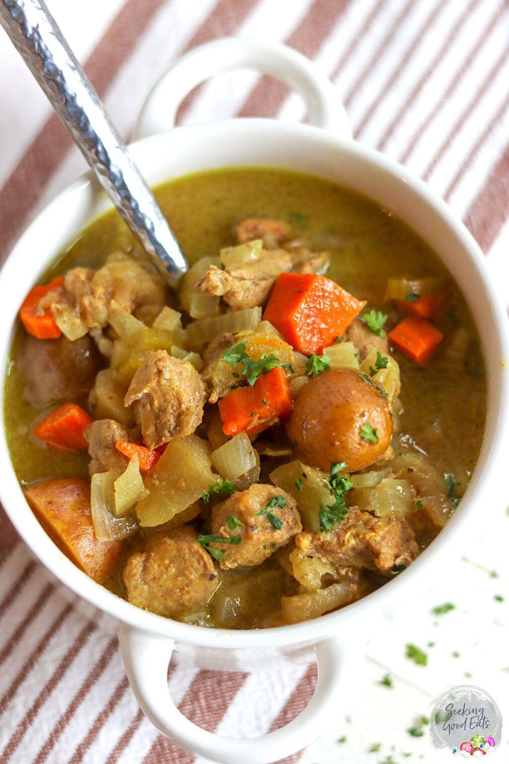 Apple and Cider Pork Stew Slow Cooker Recipe | Seeking Good Eats