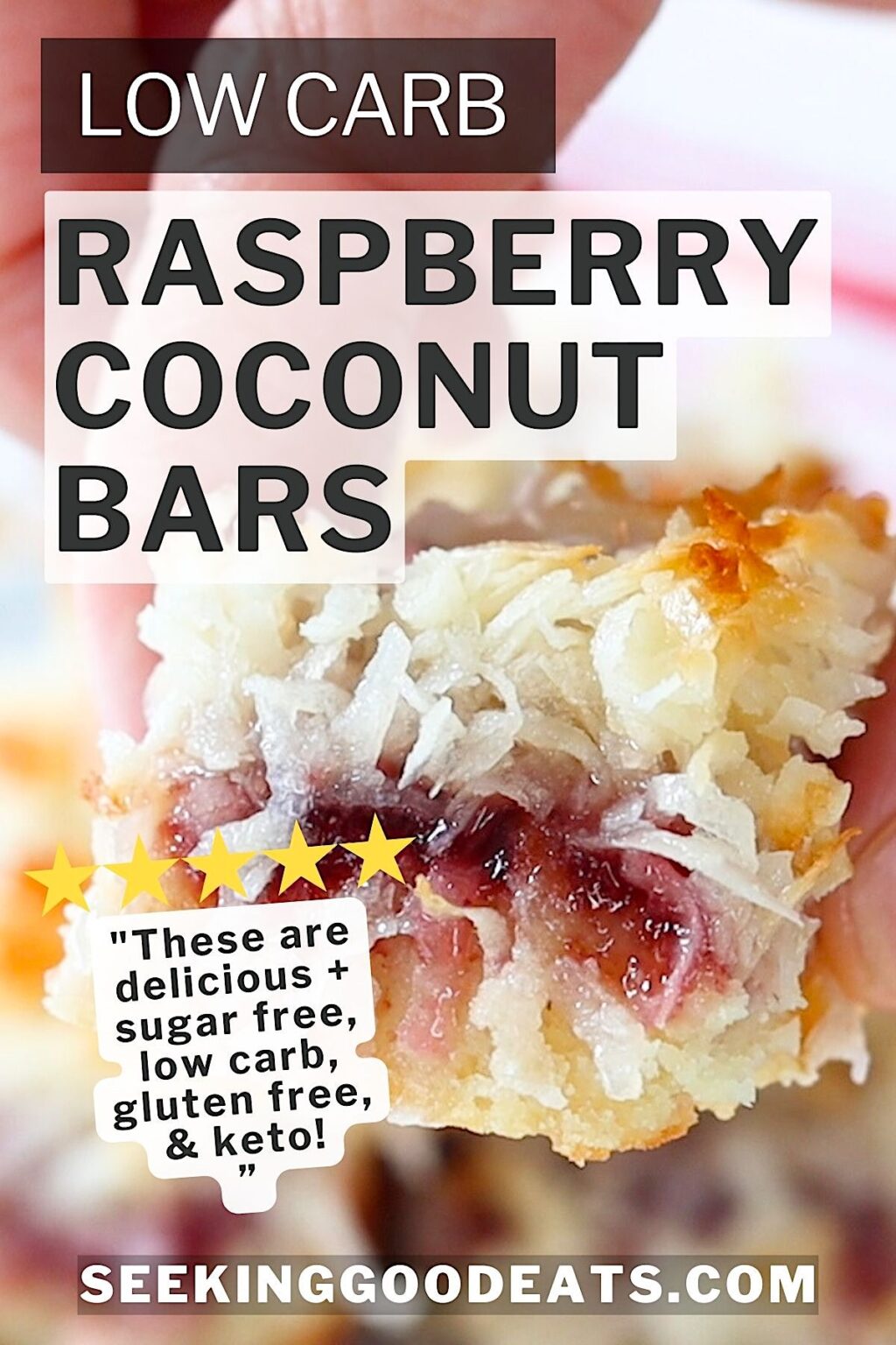 Best Raspberry Coconut Bars (Sugar Free) Recipe | Seeking Good Eats