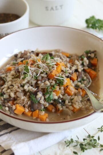 Creamy Barley Risotto with Mushrooms (Healthy & Plant-Forward ...